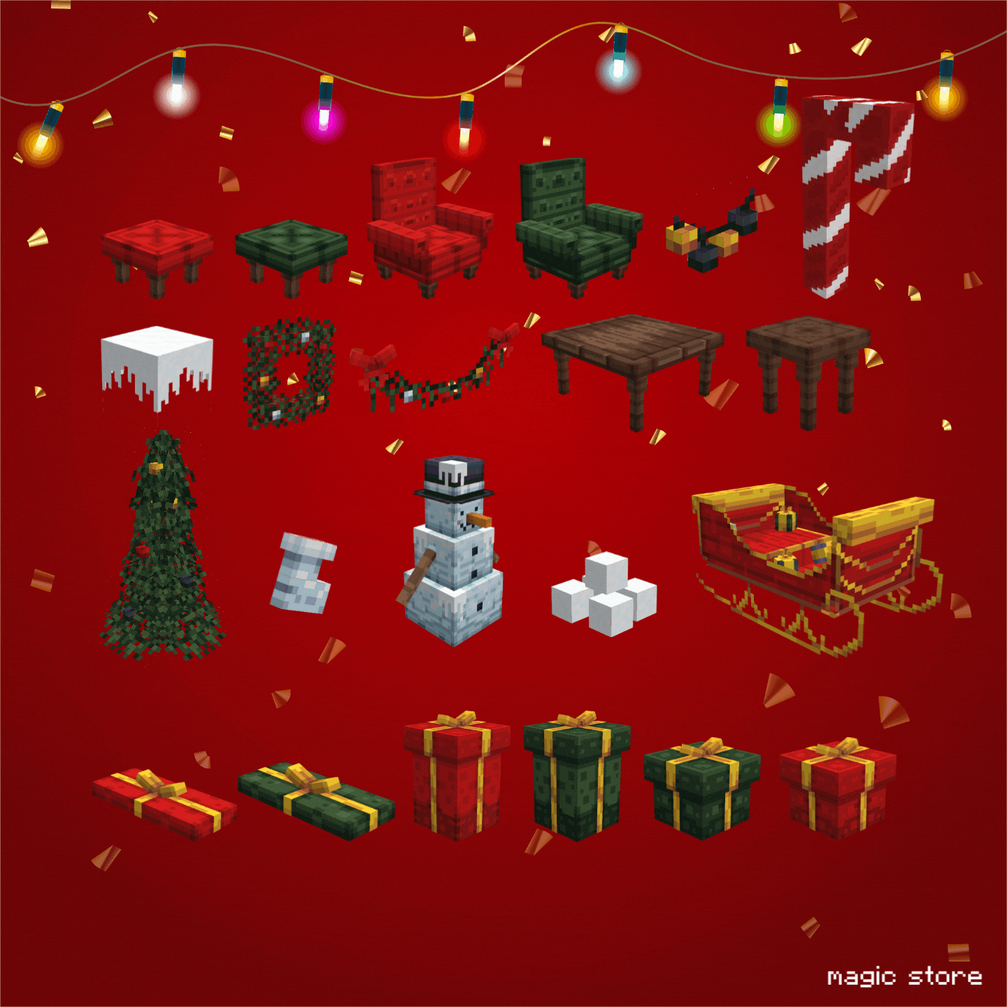 Medieval Furnitures Subpack - Christmas - MCModels
