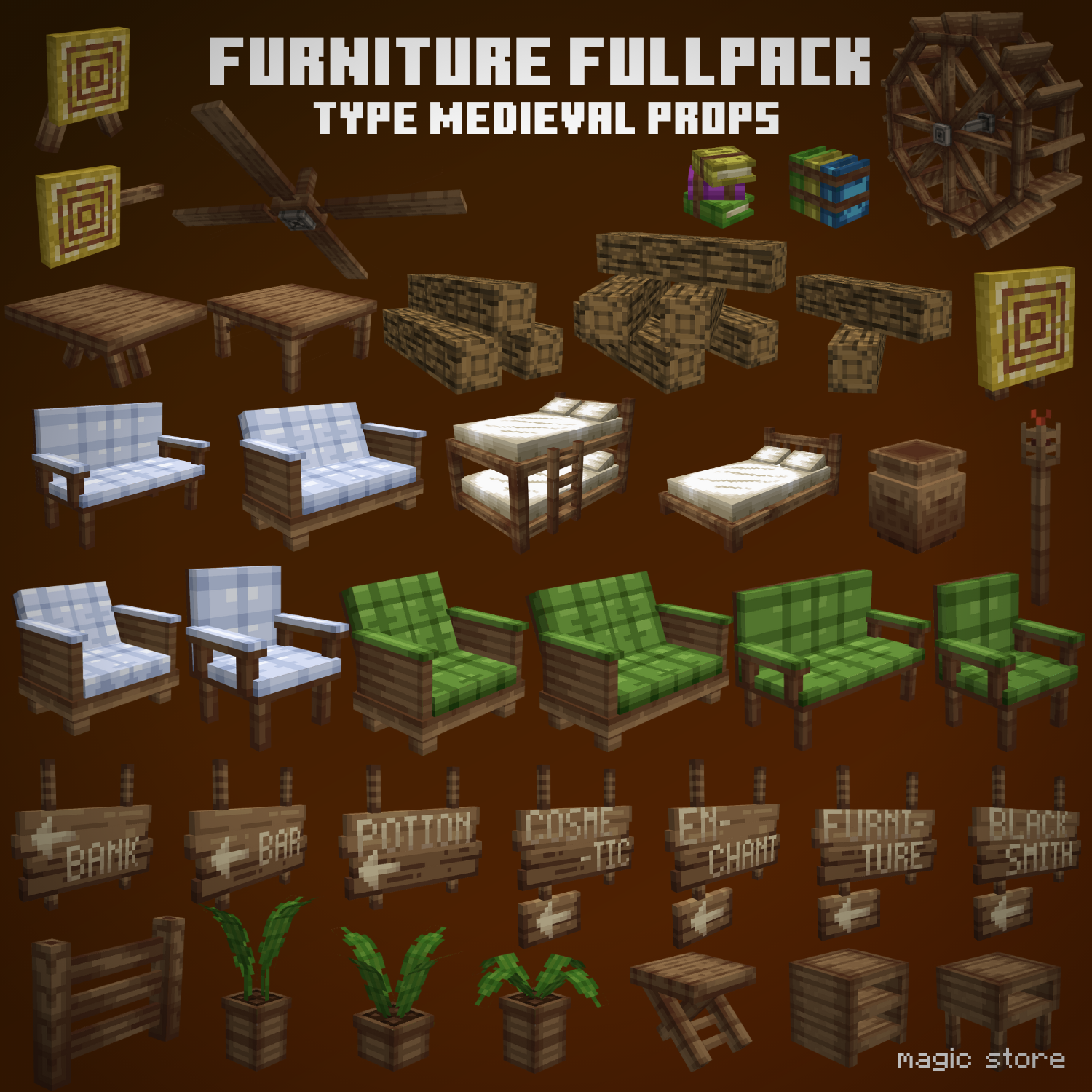 Medieval Furnitures Fullpack V2 - MCModels