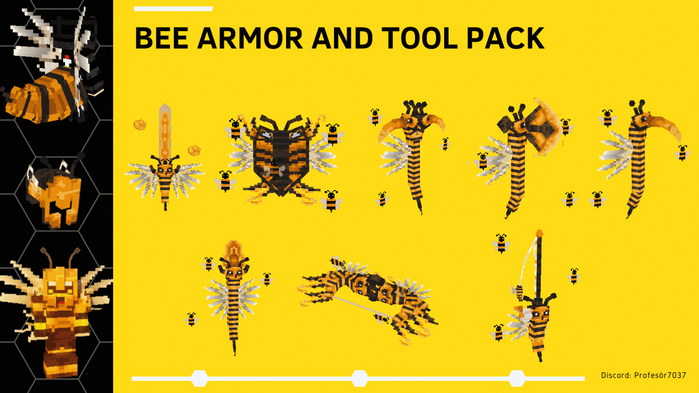 Bee Armor And Tools Pack - Oraxen & HMCCosmetics support (Archived ...