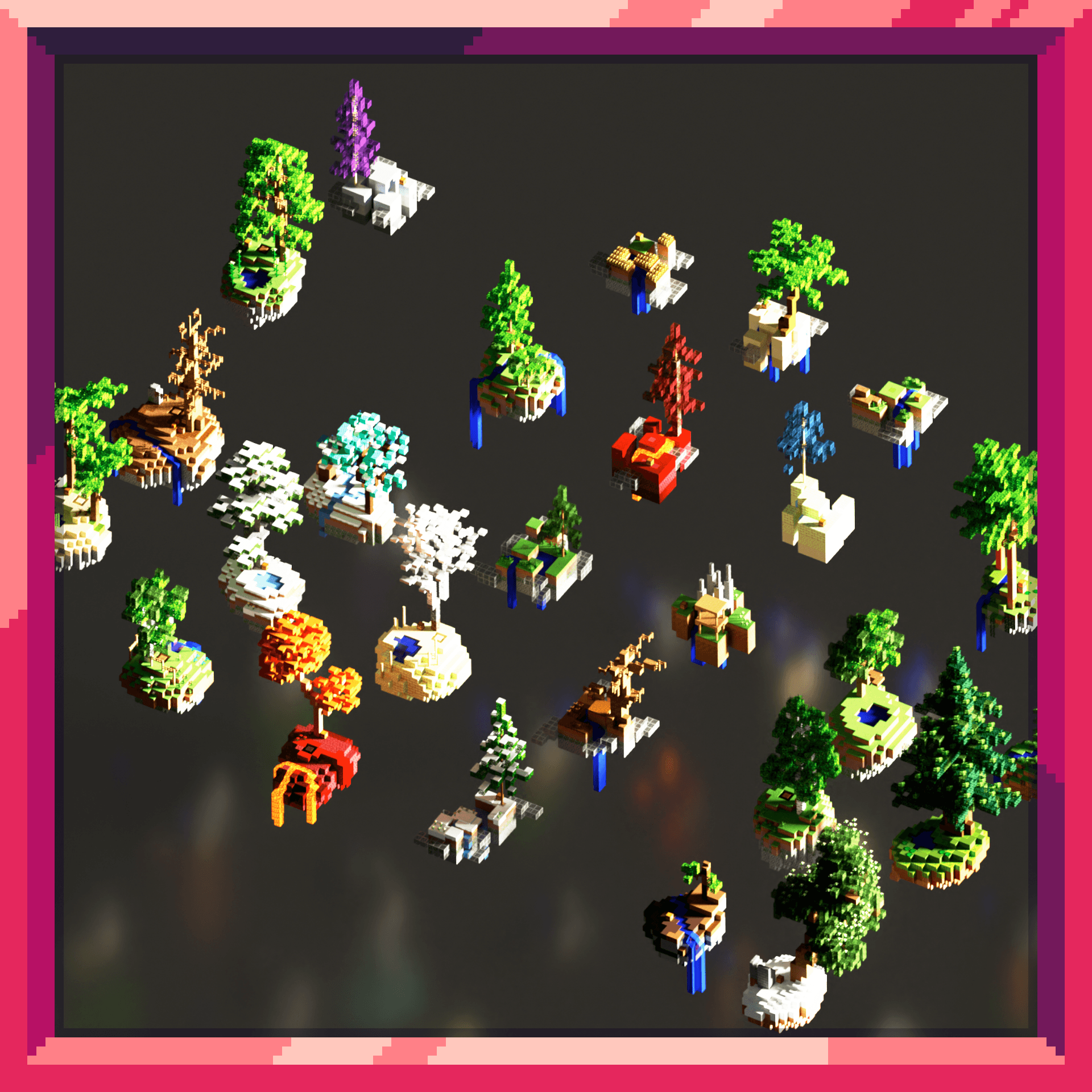 Small Lands - 30x Sky Block Lands Pack - MCModels