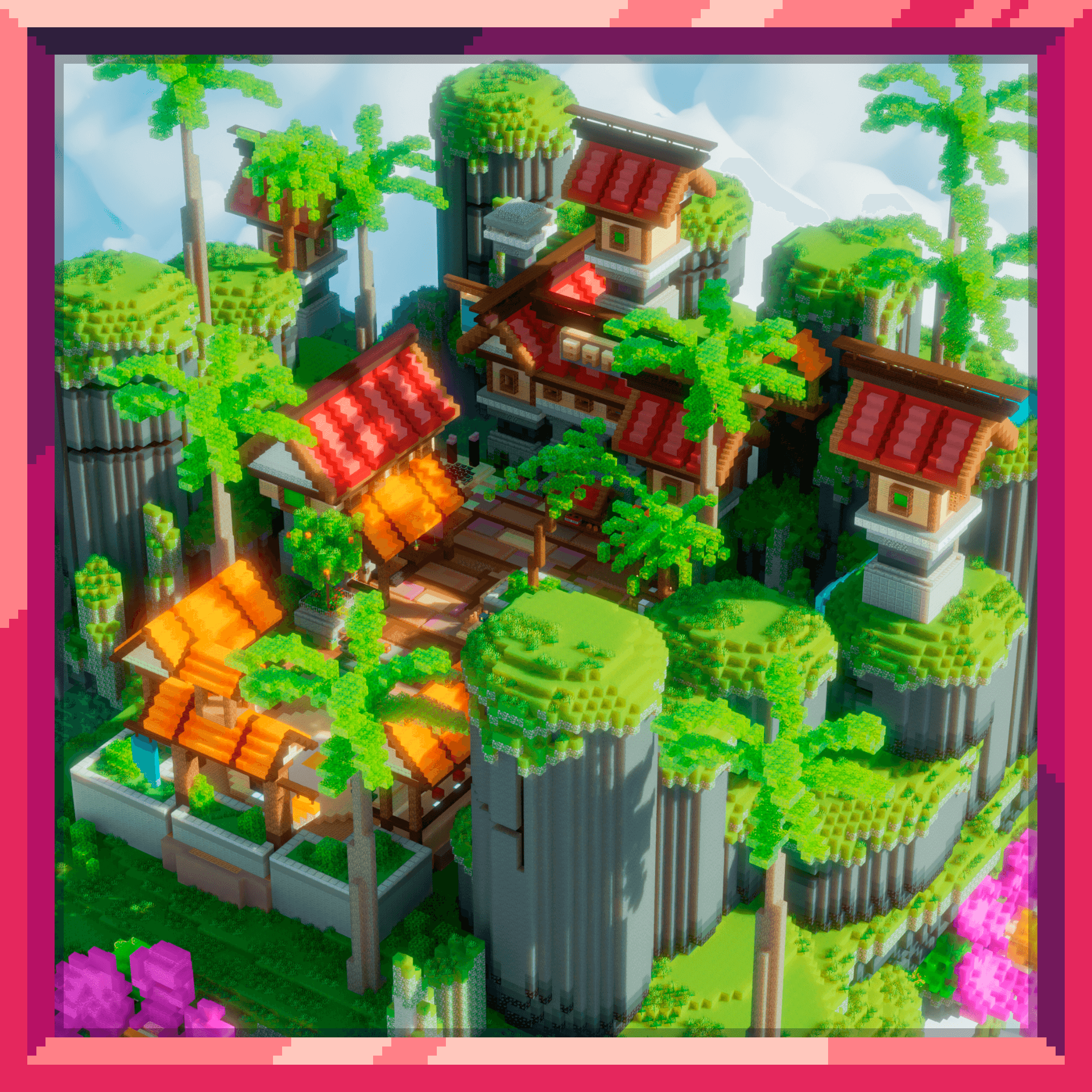 Tropical Village - Minecraft Lobby/Spawn - MCModels