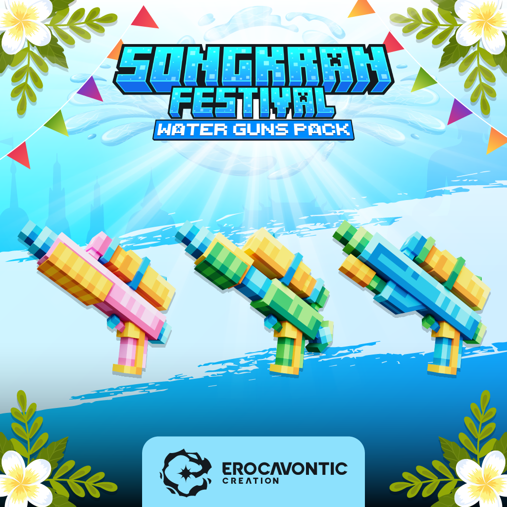 Songkran Festival Water Guns Pack - MCModels