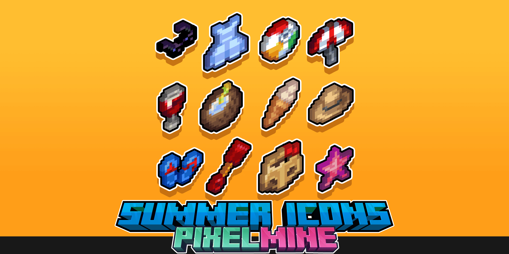 PixelMine | Summer Icon Graphics - MCModels