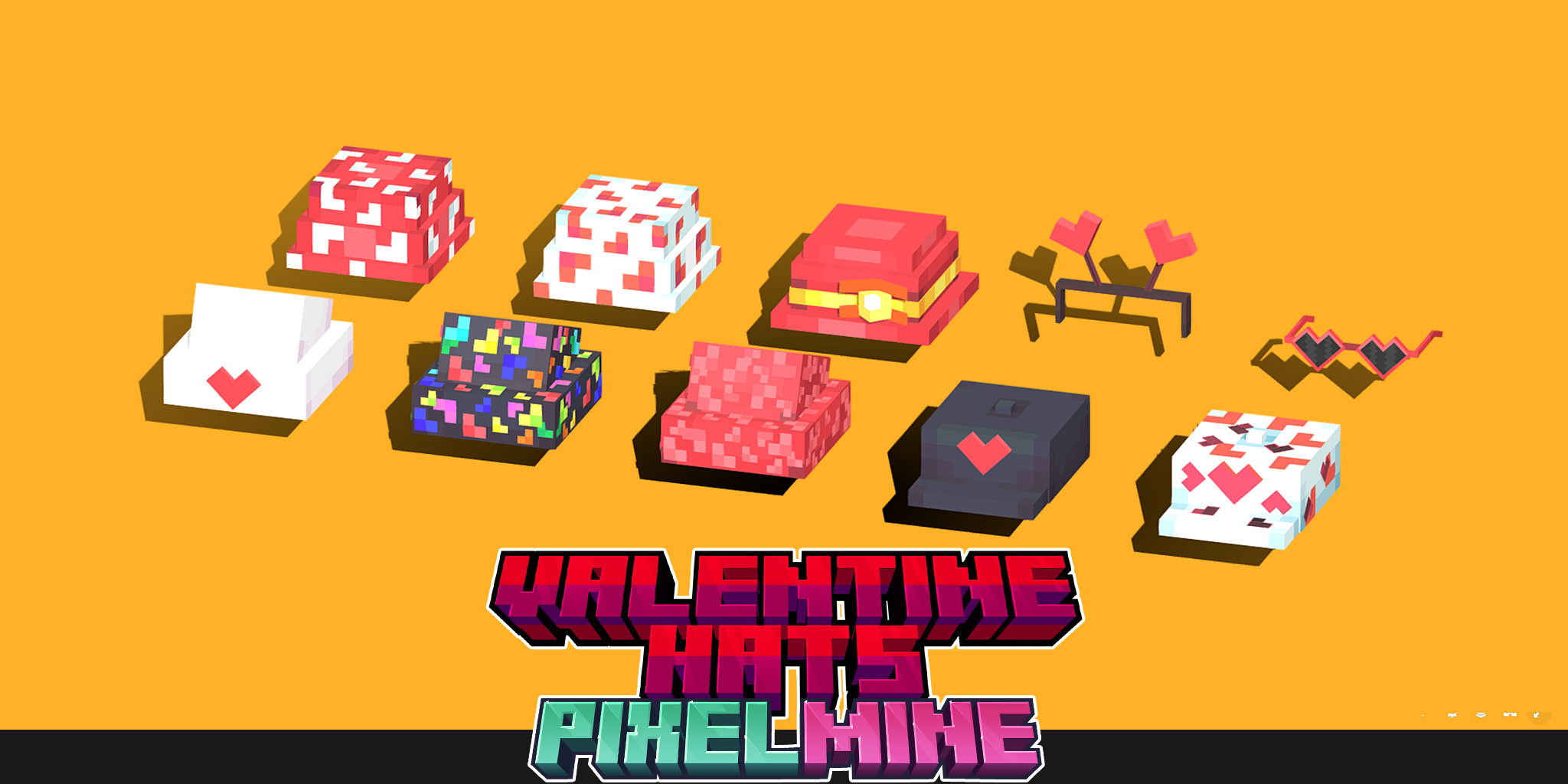 PixelMine | Valentine Hat Models - MCModels