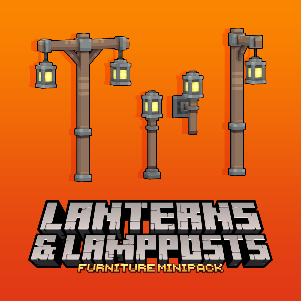 Lanterns & Lampposts - Furniture Minipack - MCModels