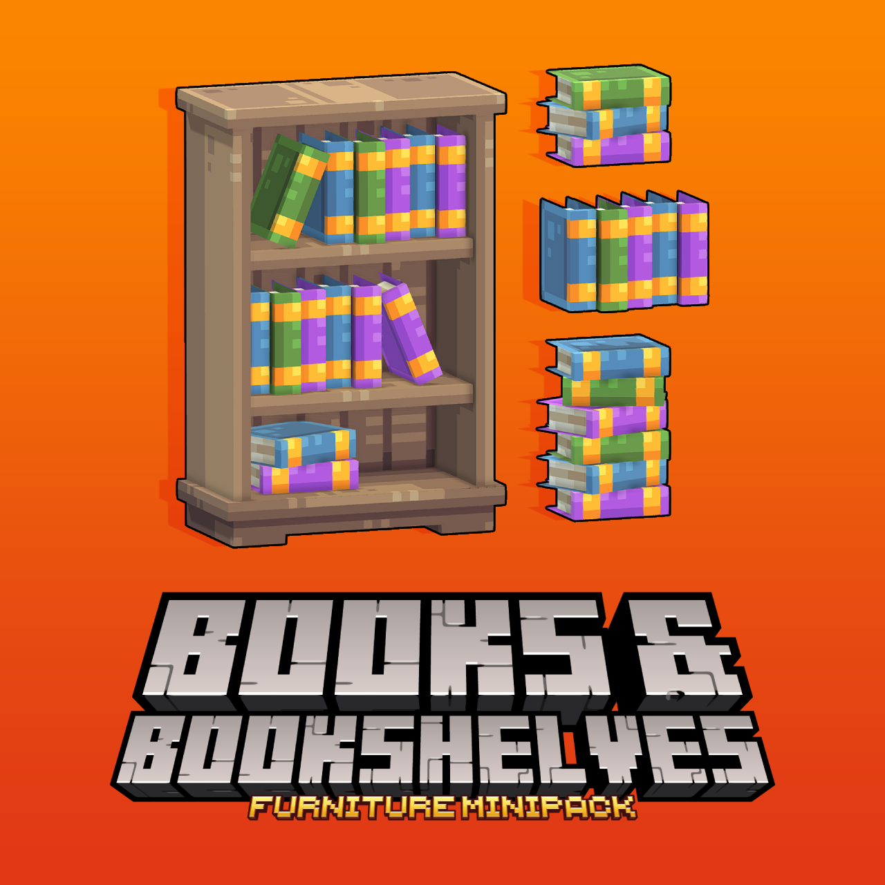 Books & Bookshelves - Furniture Minipack - MCModels