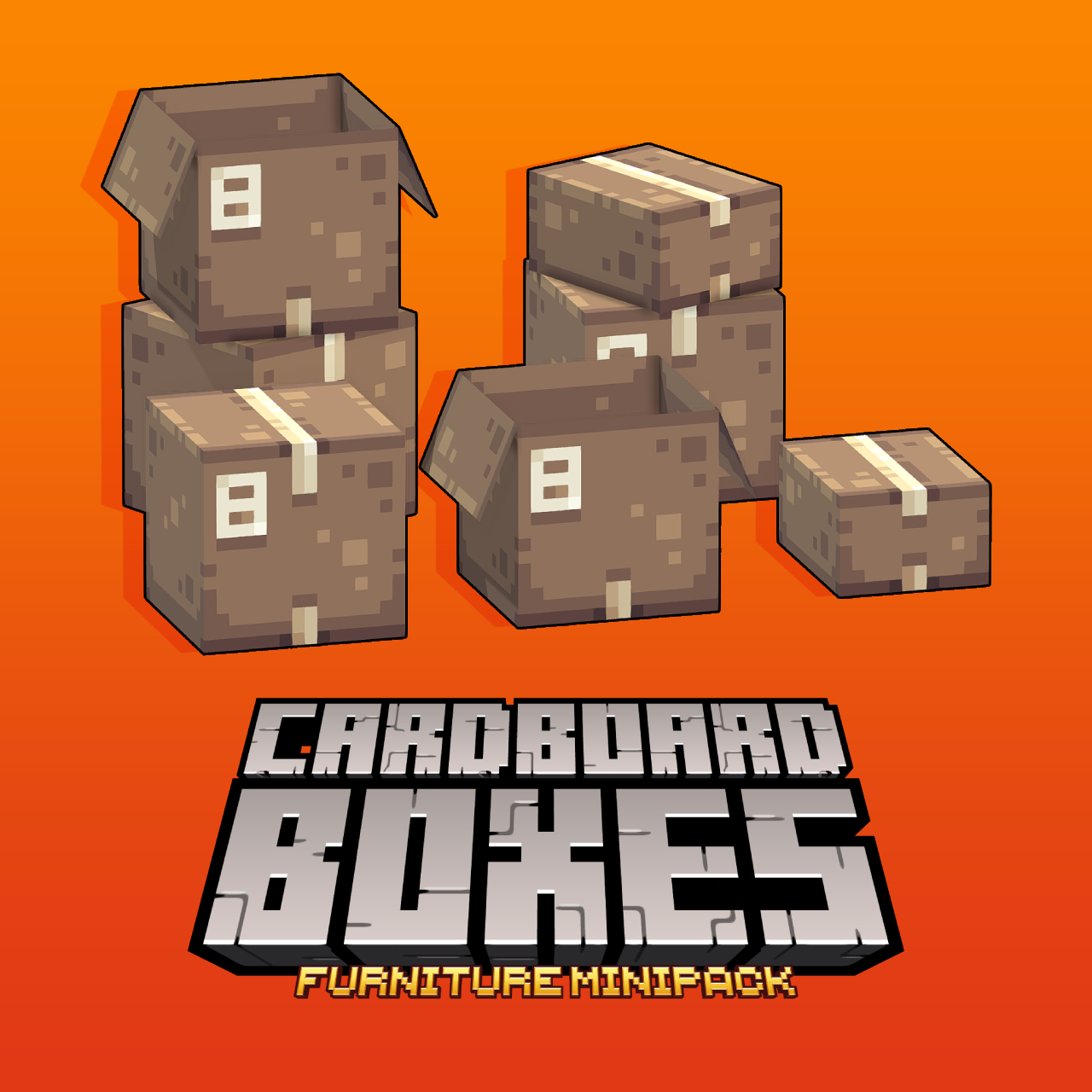 Cardboard Boxes - Furniture Minipack - MCModels