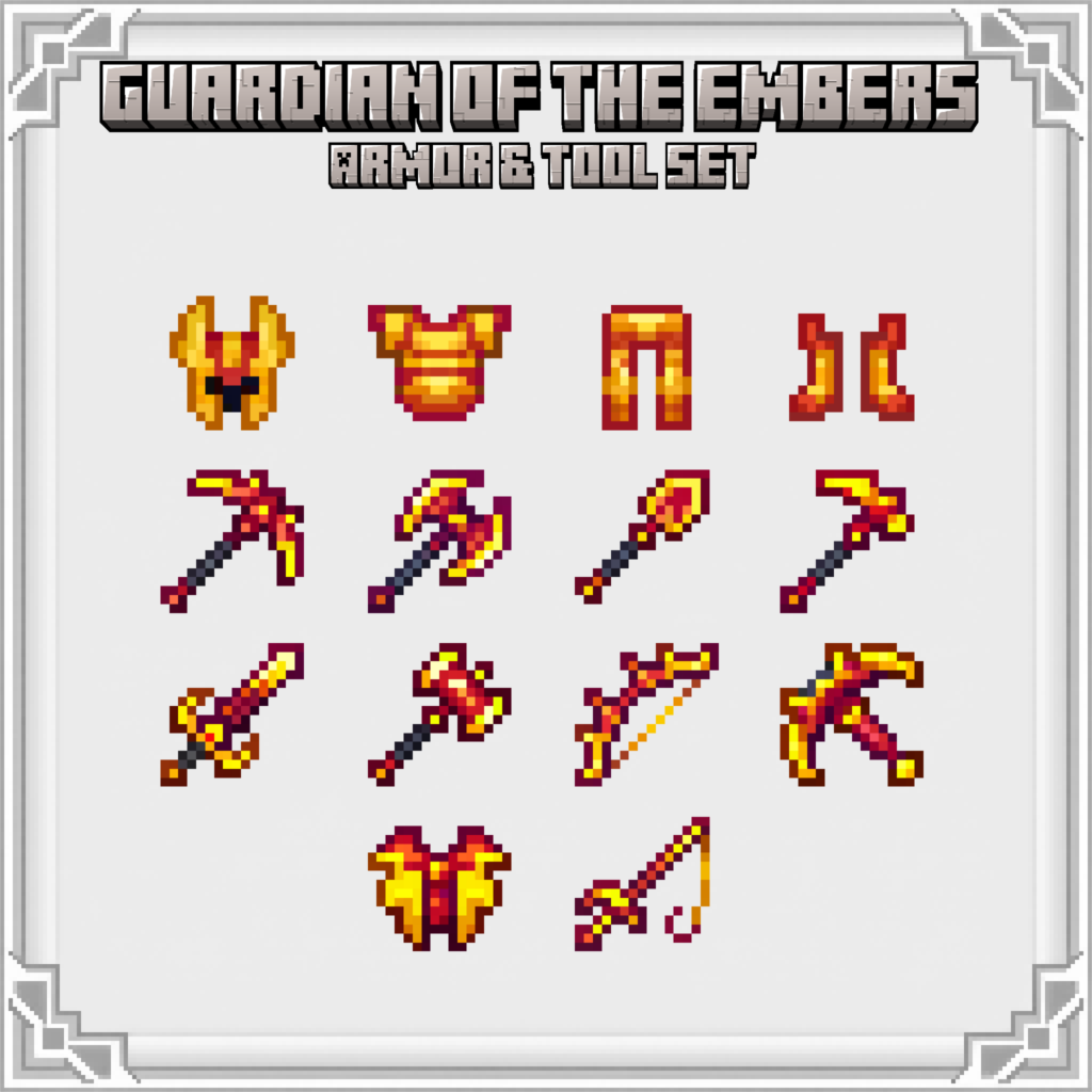 Guardian of the Embers - Armor & Tool Set (Archived) - MCModels