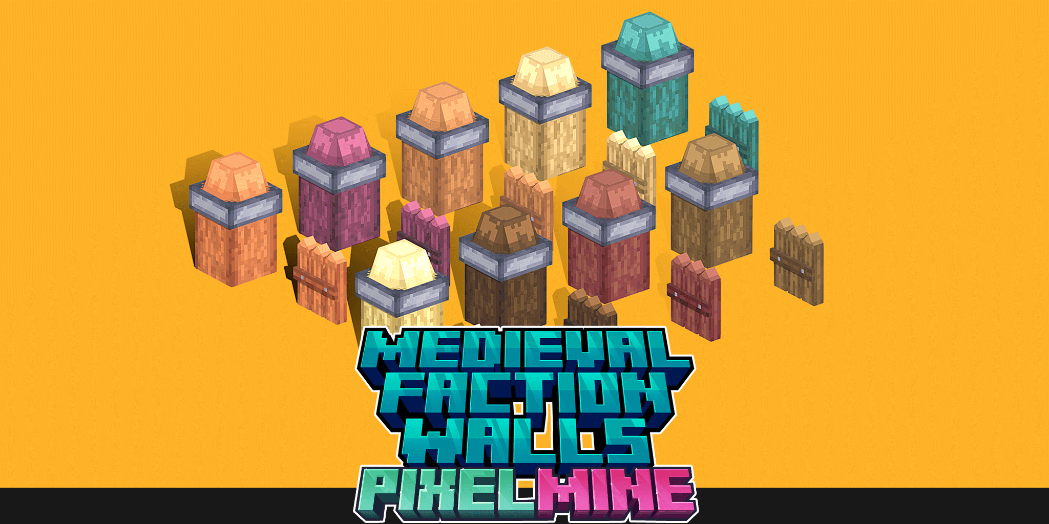 PixelMine | Medieval Faction Wall Models - MCModels