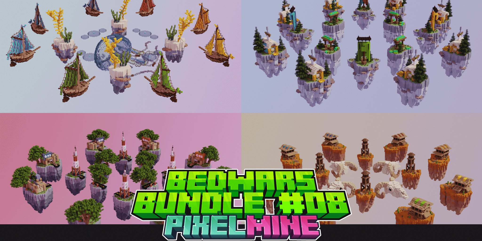 PixelMine | Bedwars Maps 8 - MCModels