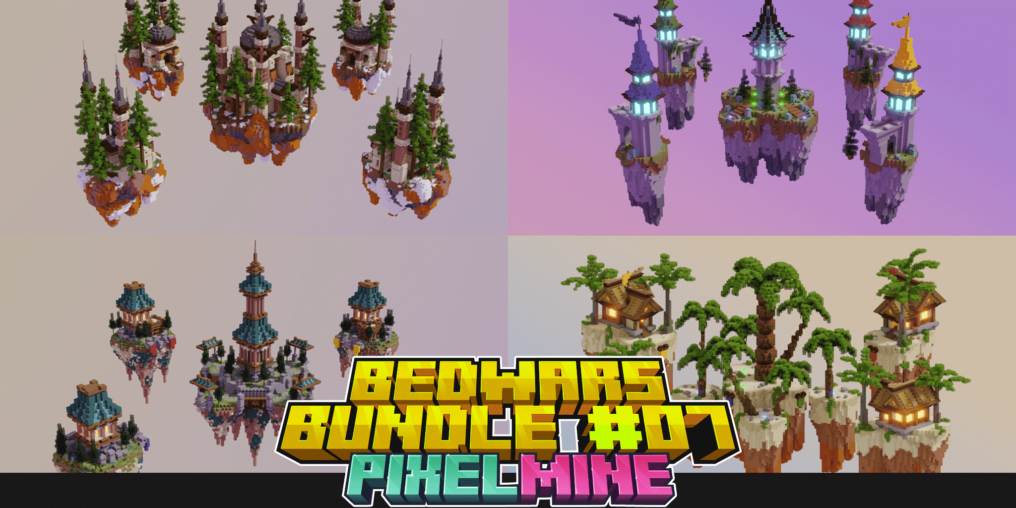 PixelMine | Bedwars Maps 7 - MCModels