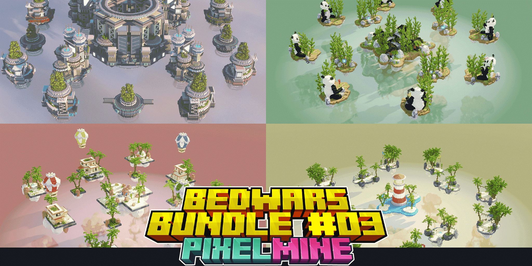 PixelMine | Bedwars Maps 3 - MCModels