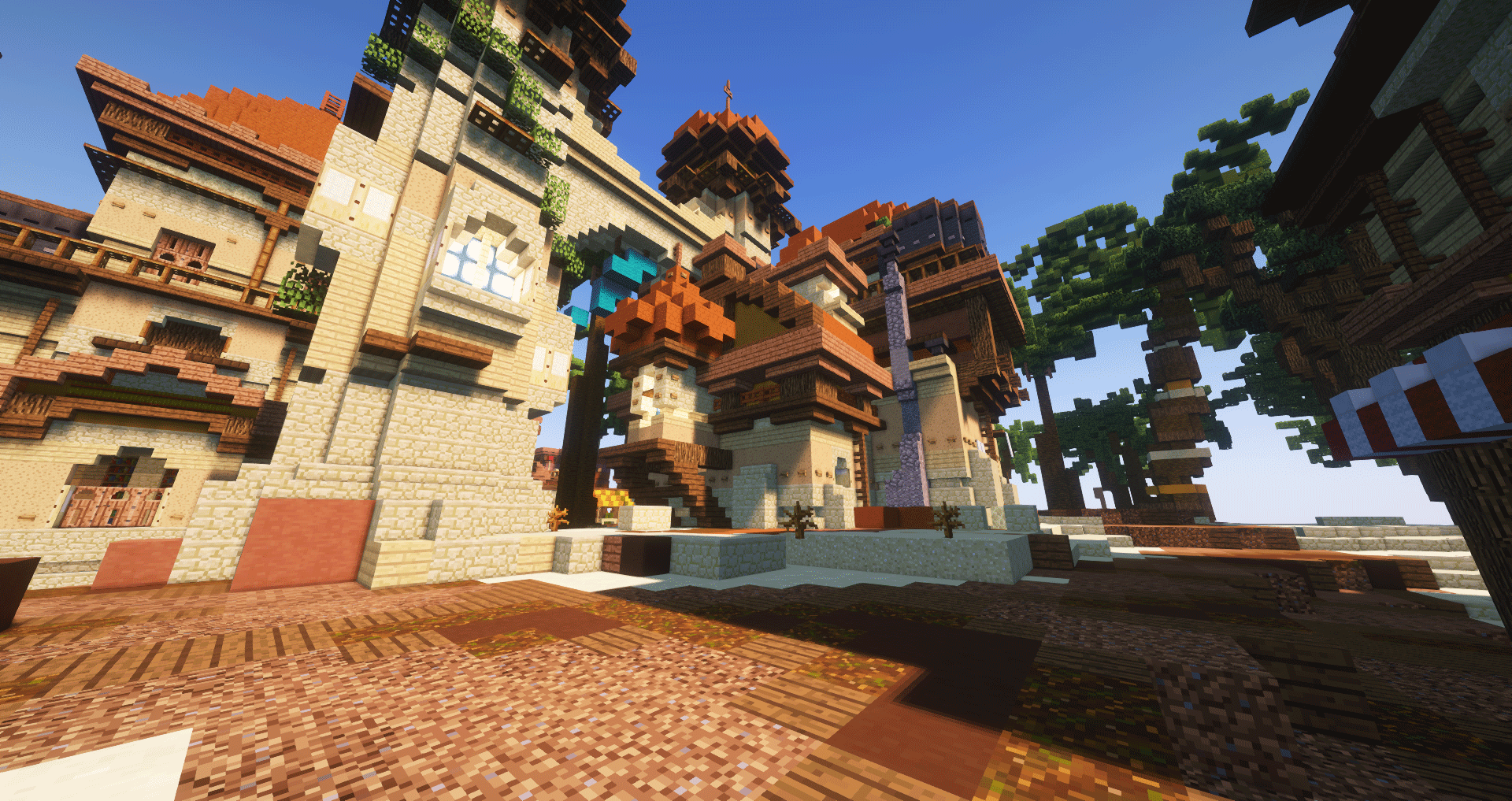 PixelMine | Modern Desert Spawn @100x100 - MCModels