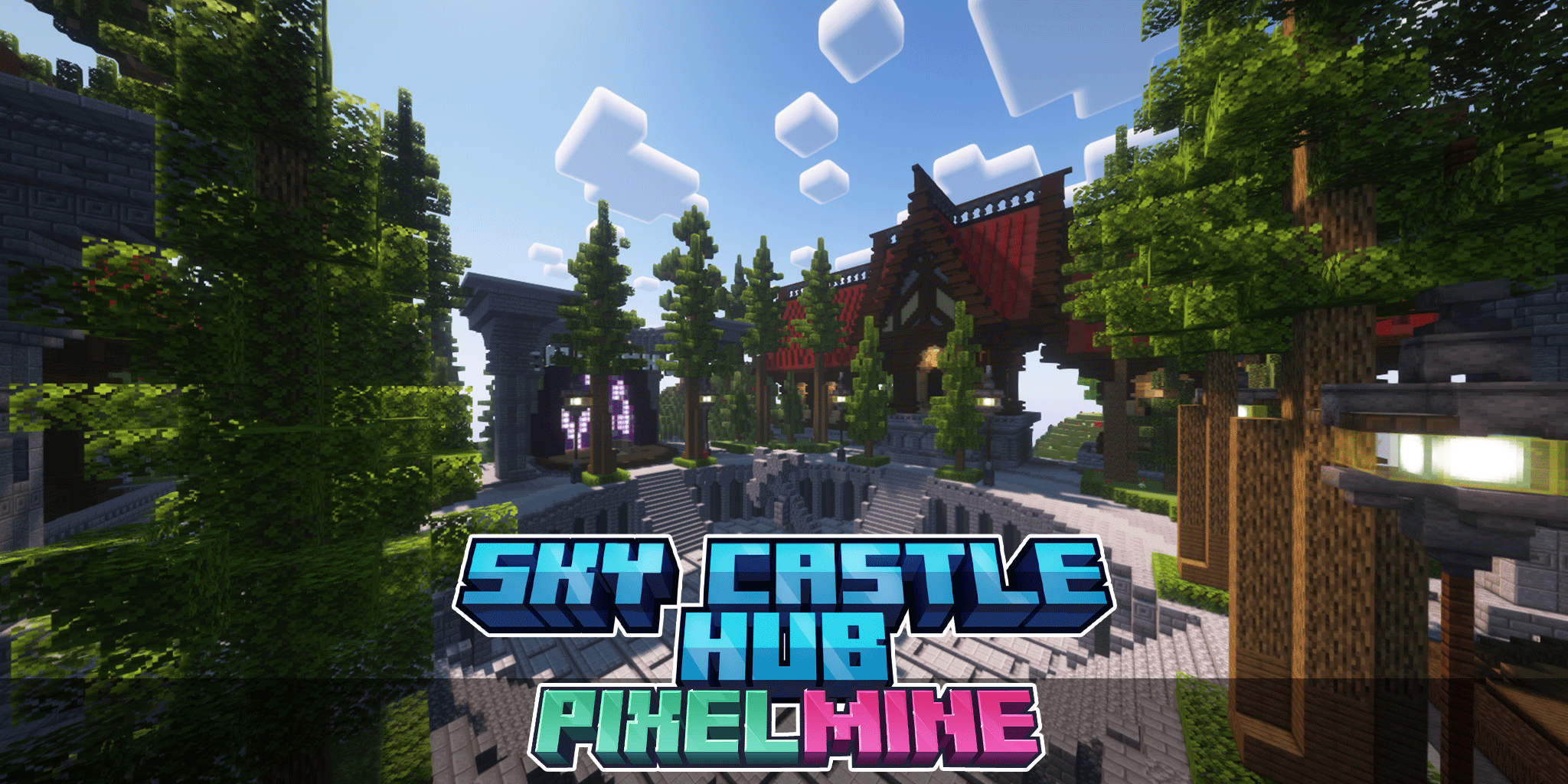 PixelMine | Sky Castle Hub @200x200 - MCModels