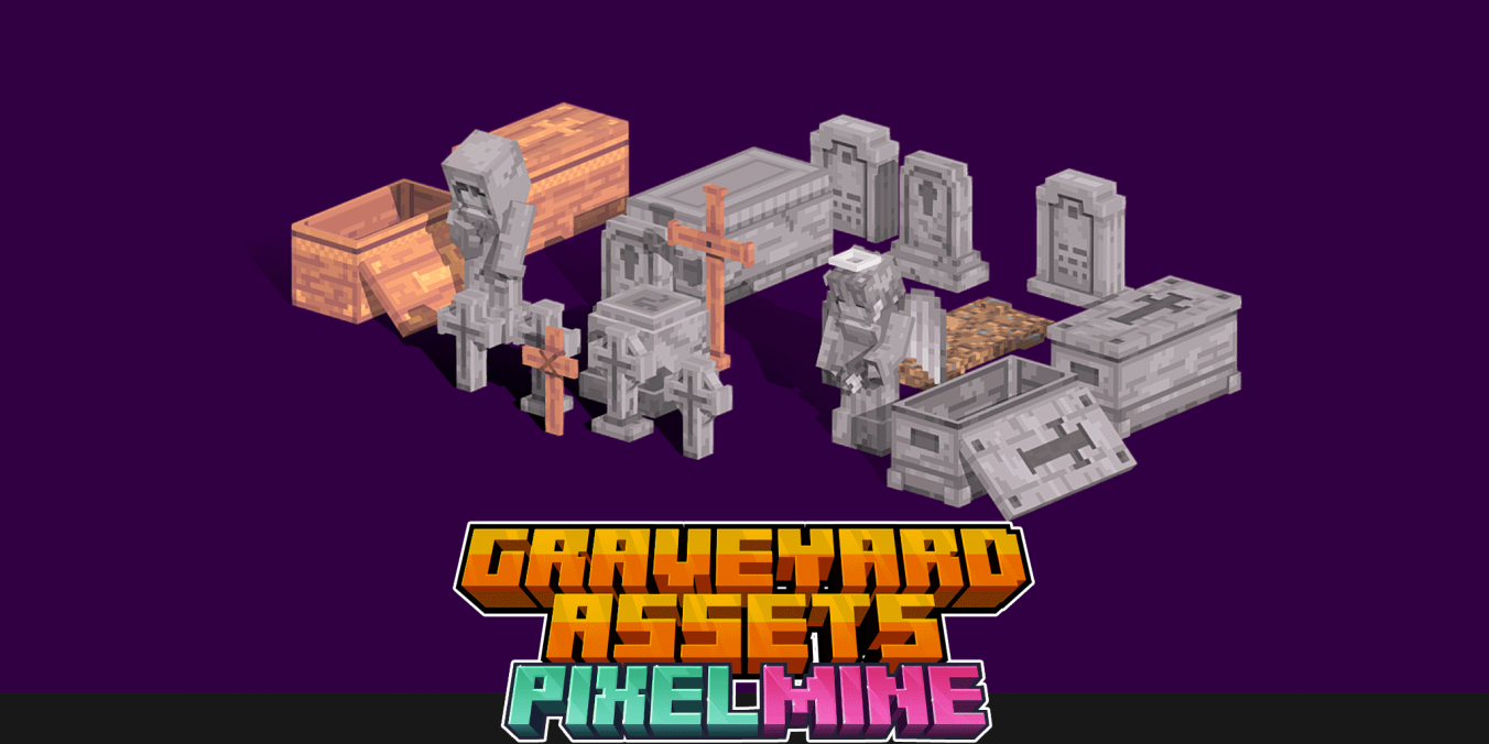 PixelMine | Halloween Graveyard Models - MCModels