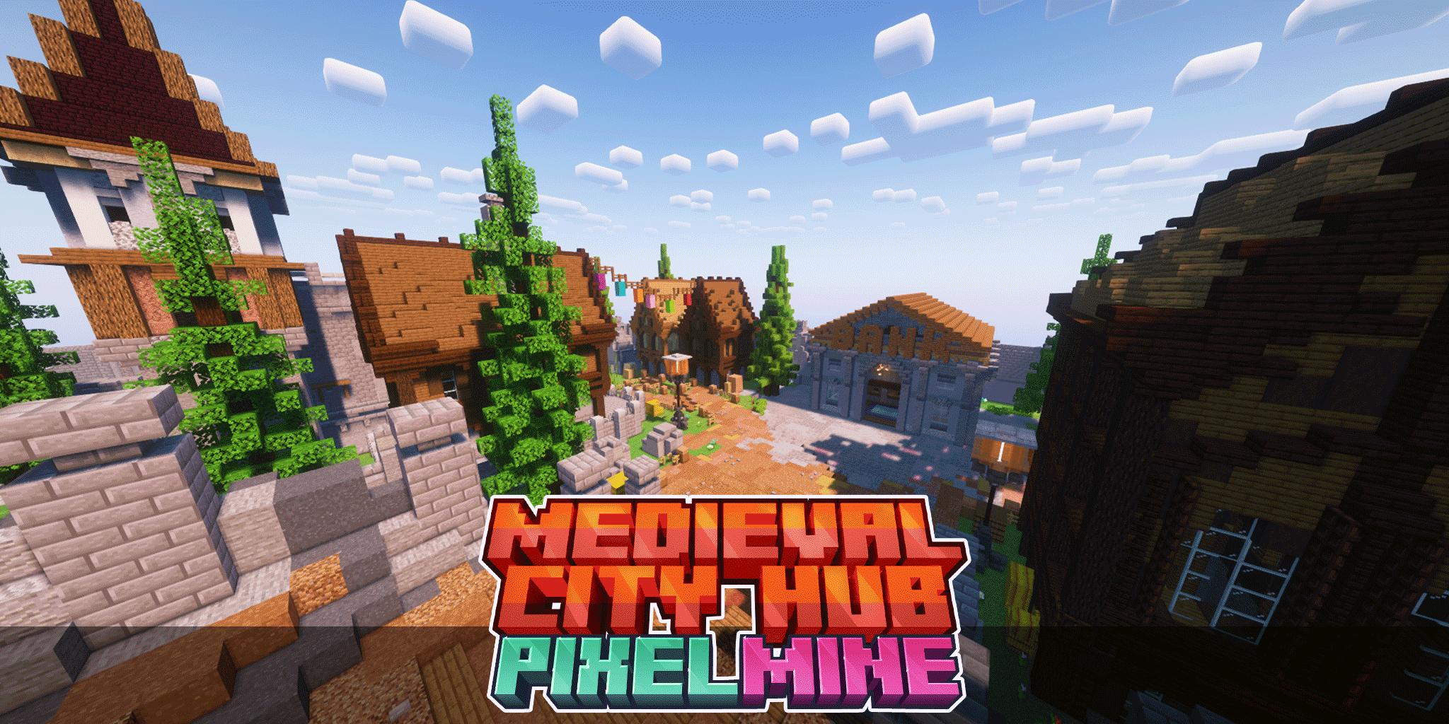 PixelMine | Medieval City Hub @200x200 - MCModels