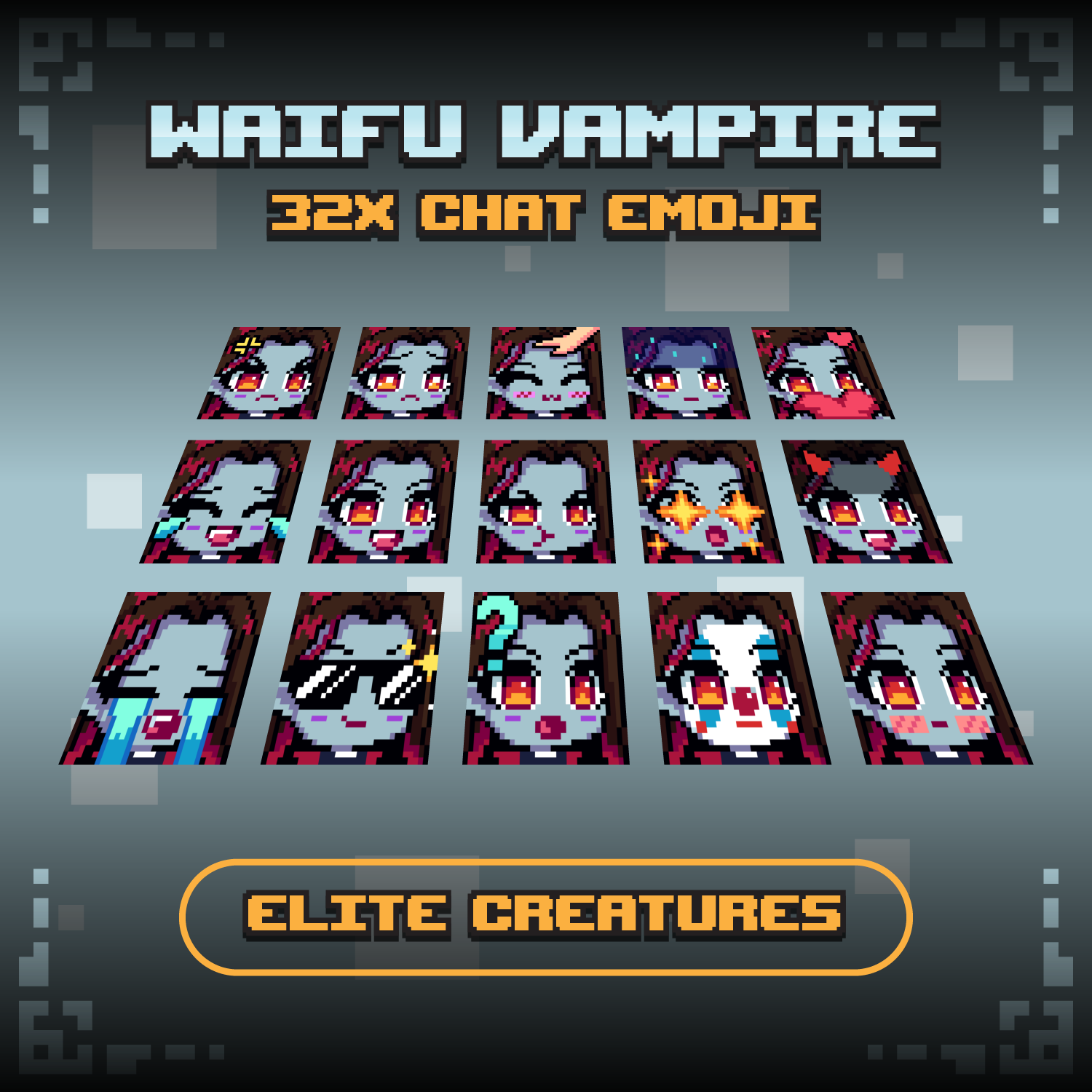 32x 16x Minecraft Discord And Streamer Waifu Vampire Emojis Mcmodels