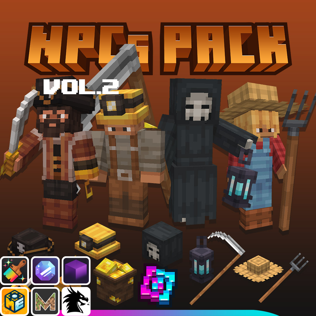 Npcs Pack Vol.2 (Cosmetics Included) - MCModels