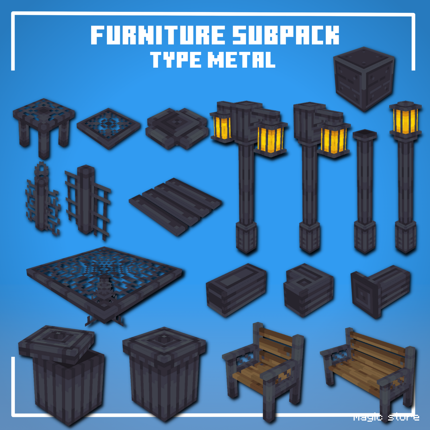 Furnitures Subpack - Metal - MCModels