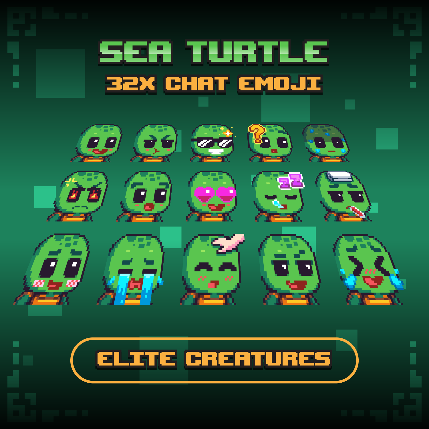 32x, 16x, Minecraft, Discord & Streamer Sea Turtle Emojis - MCModels