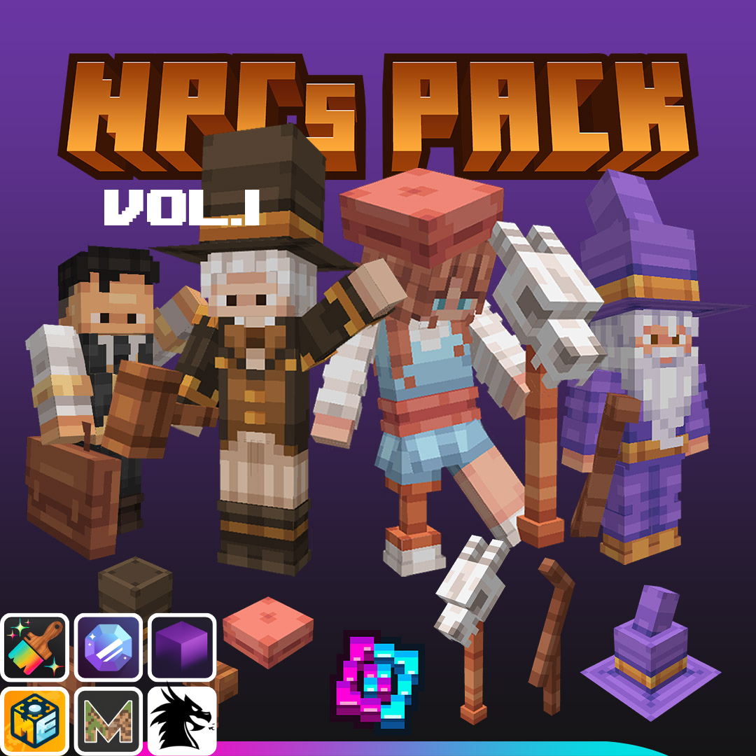 Npcs Pack Vol.1 (Cosmetics Included) - MCModels